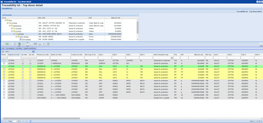 Lot Tracking - Datatex